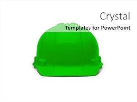 Green Construction Safety Hard Hat PPT template 9 | CrystalGraphics