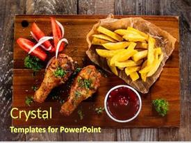 Grilled Chicken Drumsticks With French PPT template 44 | CrystalGraphics