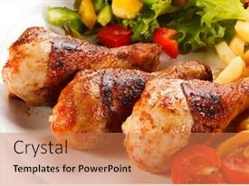 Grilled Chicken Legs With French PPT template 29 | CrystalGraphics