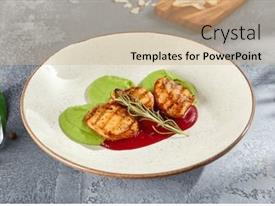 Grilled Turkey Medallions With Broccoli PPT template 45 | CrystalGraphics