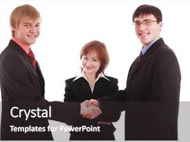 Group Of Business People Working PPT template 4 | CrystalGraphics