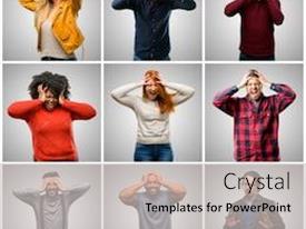 Group Of Mixed People Women PPT template 82 | CrystalGraphics