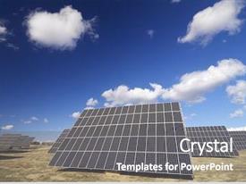 Group Of Solar Panels PPT template 71 | CrystalGraphics