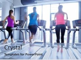 Group Of Young People Running PPT template 97 | CrystalGraphics