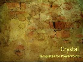 Grunge Brick Wall Background PPT template 16 | CrystalGraphics