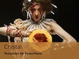 Halloween Witch With Pumpkin Young PPT template 46 | CrystalGraphics