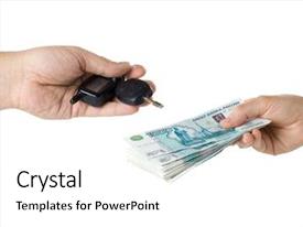 Hand With Money And Car PPT template 48 | CrystalGraphics