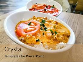 Handmade Indian Curry Chicken Rice PPT template 3 | CrystalGraphics