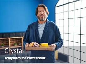 Handsome Middle Age Man Holding PPT template 23 | CrystalGraphics