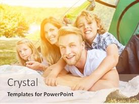 Happy Family With Two Children PPT template 49 | CrystalGraphics