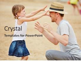 Happy Girl Playing PPT template 22 | CrystalGraphics