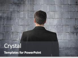 Hard Work Businessman Standing In Front PPT template 63 | CrystalGraphics