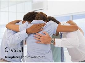 Heads Together Forming A Huddle PPT template 43 | CrystalGraphics