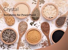 Healthy Seeds Sesame Flax Seed PPT template 91 | CrystalGraphics