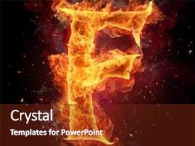 High Resolution Fire Alphabet Letter PPT template 55 | CrystalGraphics