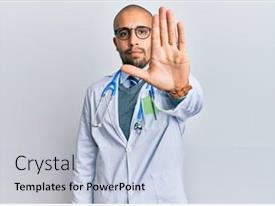 Hispanic Adult Man Wearing Doctor PPT template 93 | CrystalGraphics