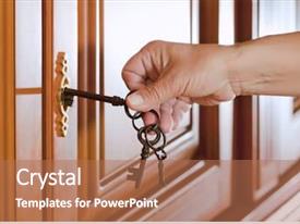 Home Security Locks Locking Up Or Unlocking PPT template 55 ...