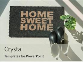 Rain Home Sweet Home Front Door PPT template 76 | CrystalGraphics