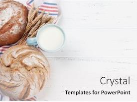 Homemade Crusty Bread And Cup PPT template 17 | CrystalGraphics