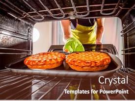 Housewife Preparing Cakes PPT template 1 | CrystalGraphics