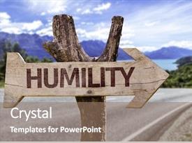 PowerPoint Template: humility wooden sign (jiiuphupm)
