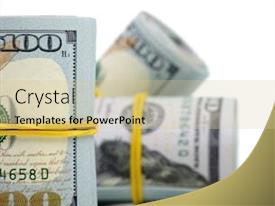 Hundred Dollar Bills Rolled Up PPT template 11 | CrystalGraphics