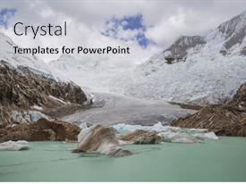 Icebergs In The Lake PPT template 97 | CrystalGraphics