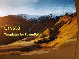 Idyllic Snow Range Of Caucasus PPT template 74 | CrystalGraphics