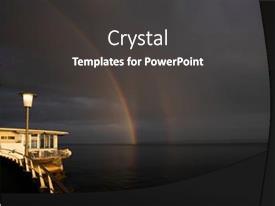 Idyllic Sunset With Dramatic Stormy PPT template 1 | CrystalGraphics