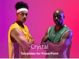 Image Of Portrait Of Two PPT template 27 | CrystalGraphics