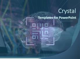 Image Of Spinning Brain Over PPT template 59 | CrystalGraphics