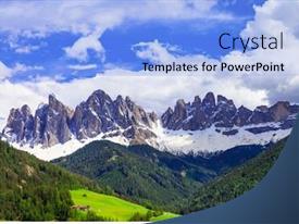 Impressive Rocks Of Dolomites Mountains PPT template 40 | CrystalGraphics