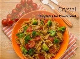 Integral Pasta With Broccoli PPT template 40 | CrystalGraphics