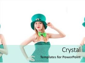 Irish Dance Young Girl In Saint Patrick PPT template 56 | CrystalGraphics