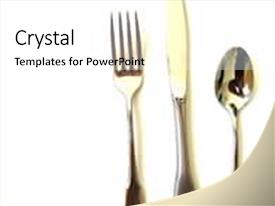 Isolated Knife Fork And Spoon PPT template 85 | CrystalGraphics
