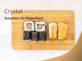 Japanese Food Sushi Roll Maki PPT template 23 | CrystalGraphics