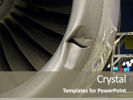 PowerPoint Template: aerospace engineering jet engine on (uimnokno)