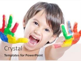 Kid Painting And Playing PPT template 54 | CrystalGraphics