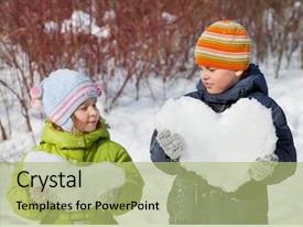 Kids Valentines Teenager Boy And Little Girl PPT template 77 ...