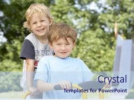 Kindergarten Slides Two Young Boys Playing PPT template 37 ...