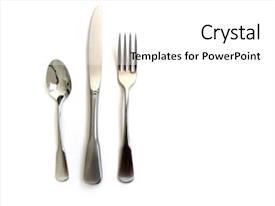 Knife Fork And Spoon Silverware PPT template 25 | CrystalGraphics