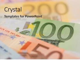 Labor Cost Many Different Euro Bills PPT template 53 | CrystalGraphics