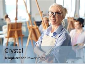 Las Corridas Mature Artist With Several Paintbrushes PPT template 97 ...