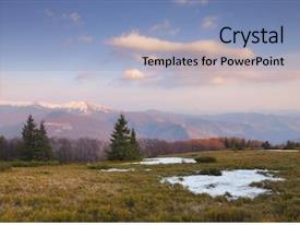 Last Snow In The Mountains PPT template 43 | CrystalGraphics