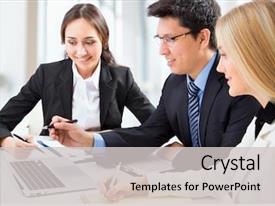 Leadership Communication Business People Discussing A New PPT template 85 | CrystalGraphics