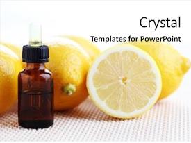 Lemon Essential Oil Essence PPT template 78 | CrystalGraphics