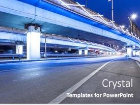 Light Traces On Traffic Junctions PPT template 20 | CrystalGraphics