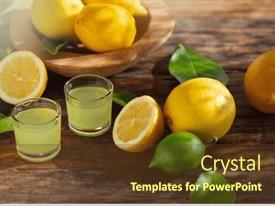 Limoncello Italian Liqueur With Lemons PPT template 43 | CrystalGraphics