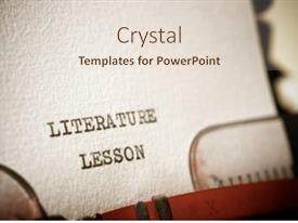 Literature Lesson Text Written PPT template 71 | CrystalGraphics