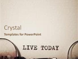 Live Today Phrase Written PPT template 63 | CrystalGraphics